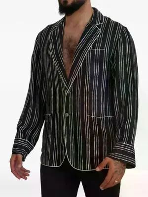 Dolce & Gabbana Striped Silk Pajama Shirt