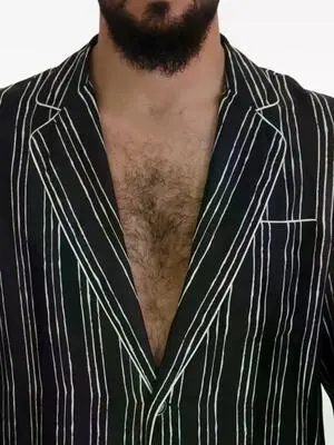 Dolce & Gabbana Striped Silk Pajama Shirt