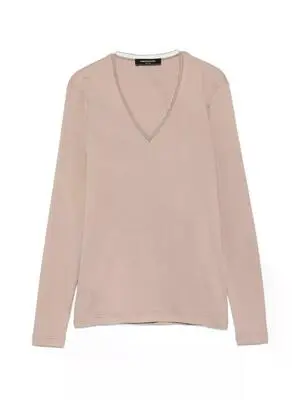 Fabiana Filippi V-neck Long-sleeve T-shirt - Brown