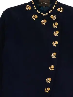 Biyan Single-breasted Embellished Coat
