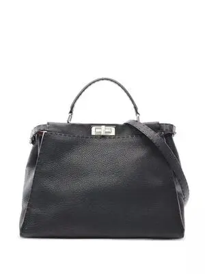 Fendi Selleria Peekaboo Large Tote Bag - Black