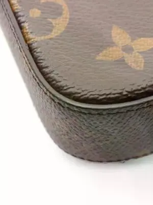 LOUIS VUITTON Monogram Canvas Felicie Strap & Go Bag Clutch - Brown