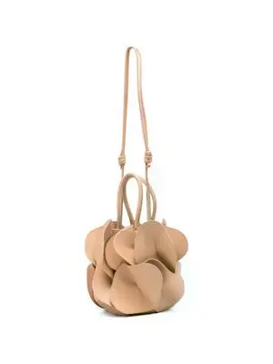 Farm Rio Petal Embellished Bucket Bag - Neutrals