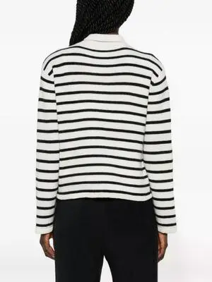 FORTE_FORTE Striped Button-up Cardigan With Shawl Collar - Neutrals