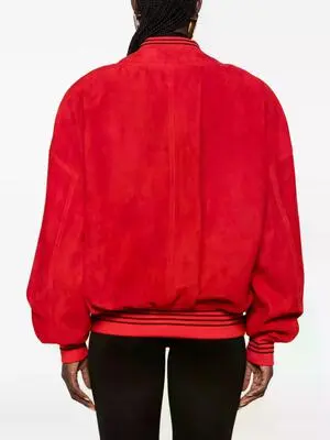 Versace Suede Finish Striped Trim Jacket