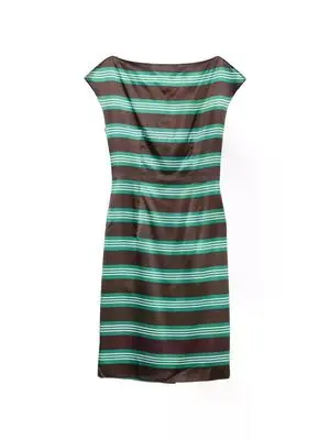 Prada Horizontal Stripe Sleeveless Mini Dress