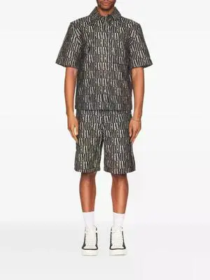 Amiri Jacquard All-over Logo Print Shorts - Black