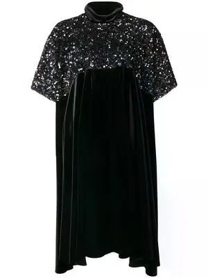 Talbot Runhof Asymmetrical Hem Sequined Dress