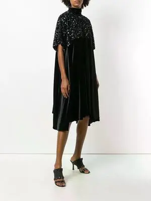 Talbot Runhof Asymmetrical Hem Sequined Dress