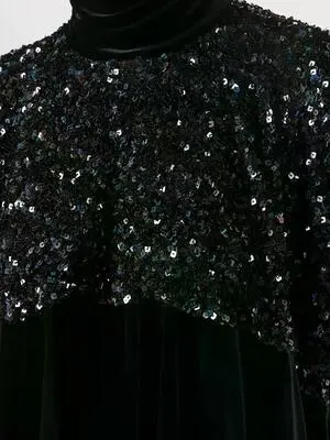 Talbot Runhof Asymmetrical Hem Sequined Dress