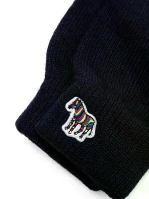 Paul Smith Zebra Patch Gloves - Blue
