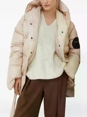 MMC STUDIO Jesso Padded Jacket With Hood - Neutrals