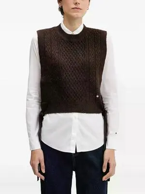 PEDRO DEL HIERRO Knitted Tie-side Vest - Brown