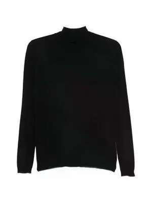 PSOPHIA High-neck Long-sleeve Sweater - Black