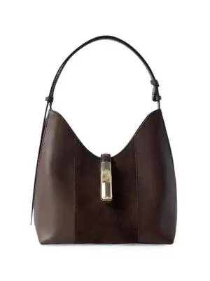 Furla Leather Shoulder Bag With Turn-lock Fastening - Brown