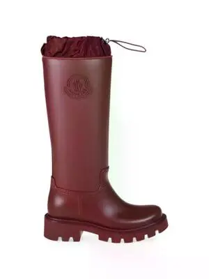 Moncler Logo-patch Drawstring Boots - Red