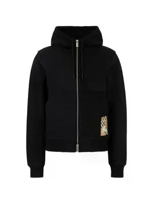 Burberry Zip-up Hoodie With Logo Patch