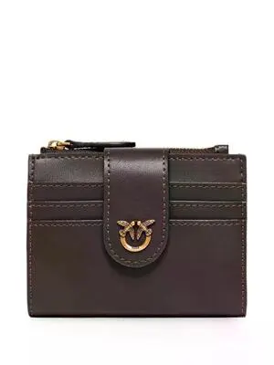 Pinko Love Birds Leather Wallet - Brown