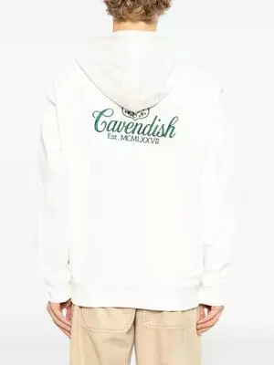 CAVENDISH Logo Embroidered Zip-up Hoodie
