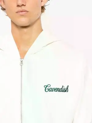 CAVENDISH Logo Embroidered Zip-up Hoodie