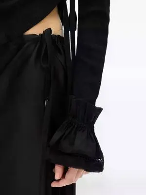 ANN DEMEULEMEESTER Cotton Ruffled Cuffs Top