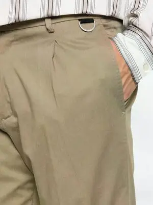 LOW BRAND D-ring Detail Pleated Trousers