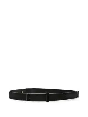 Officine Creative Suede Belt With Leather Buckle - Black