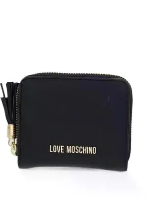 Moschino Logo-plaque Tassel-detail Wallet - Black