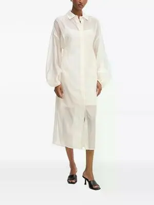Liu Jo Sheer Finish Balloon Sleeve Midi Dress