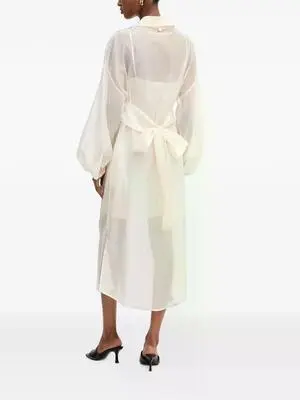 Liu Jo Sheer Finish Balloon Sleeve Midi Dress