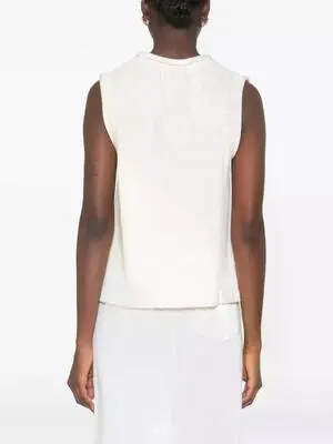 Loulou De Saison Effy Sleeveless Vest - White