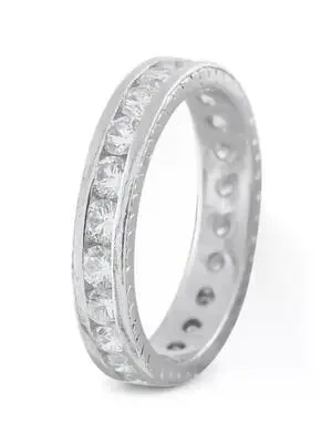 LB EXCLUSIVE Eternity Diamond Ring With Platinum Polished Finish