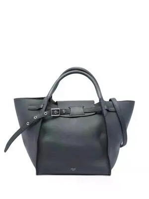Celine Grained Calfskin Big Bag Satchel - Grey