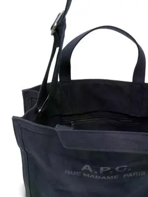 A.p.c. Logo Print Tote Bag - Neutrals