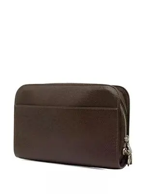 LOUIS VUITTON 2005 Taiga Leather Pochette Baikal Clutch Bag