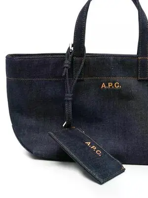 A.p.c. Small Le Drummer Denim Tote Bag - Blue