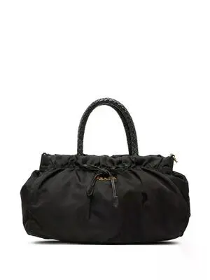 Prada Prada Tessuto Bow Satchel Black