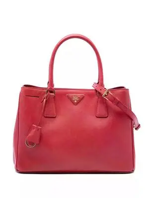 Prada Saffiano Lux Galleria Satchel - Red