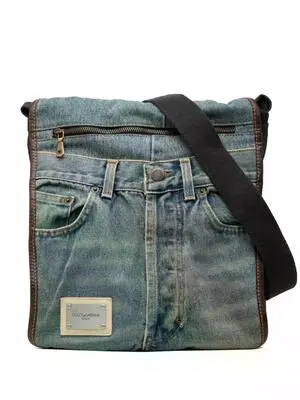 Dolce & Gabbana Denim Messenger Bag - Blue
