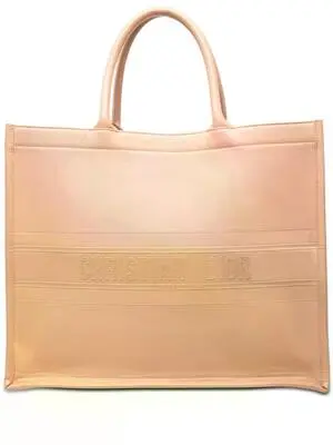 Dior Large Embossed Calfskin Book Tote Bag
