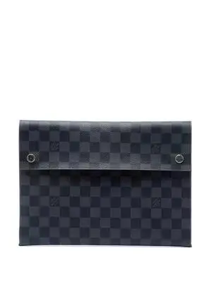 LOUIS VUITTON Damier Graphite Alpha Pochette Gm Clutch Bag - Black