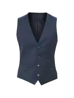 Corneliani Button-fastening Wool Waistcoat - Blue