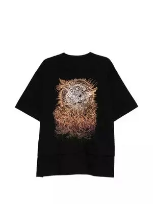 SONGZIO Graphic-embroidered T-shirt - Black