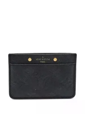 LOUIS VUITTON 2018 Monogram Empreinte Card Holder - Black