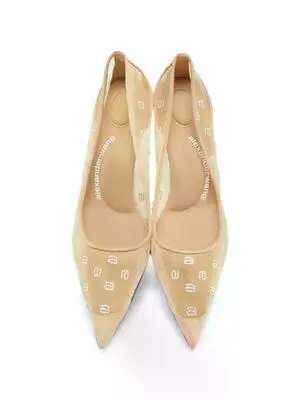 ALEXANDER WANG Delphine Mesh Heeled Pumps - Neutrals