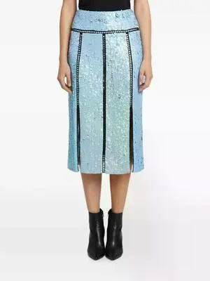 Emilio Pucci Sequin Embellished Midi Skirt - Blue