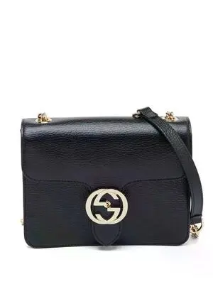 Gucci Interlocking G Shoulder Bag - Black