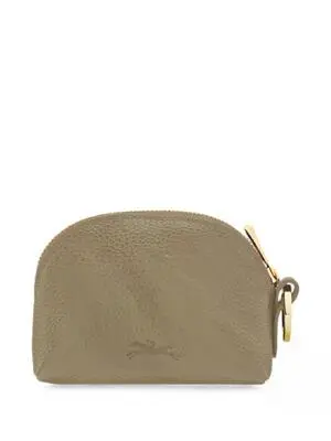 Longchamp Le Foulonné Grained Leather Coin Purse - Green