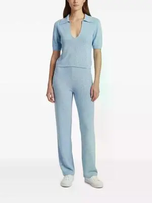 424 Valeria Sequin-embellished Knit Trousers And Top Set - Blue