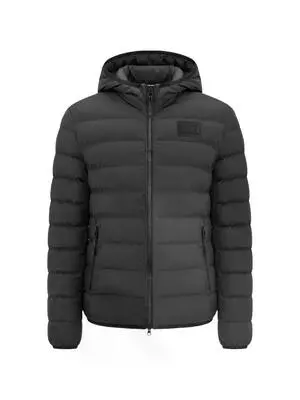 EA7 Quilted Hooded Jacket - Grey